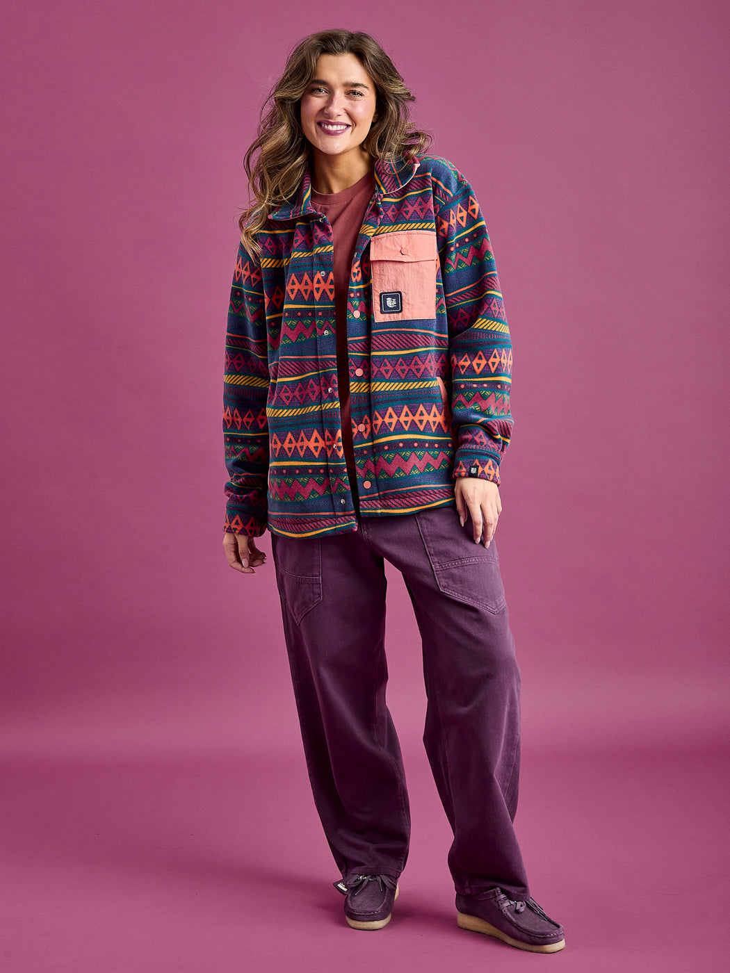 Greer Retro Pattern Fleece Shirt – Harper & Lewis